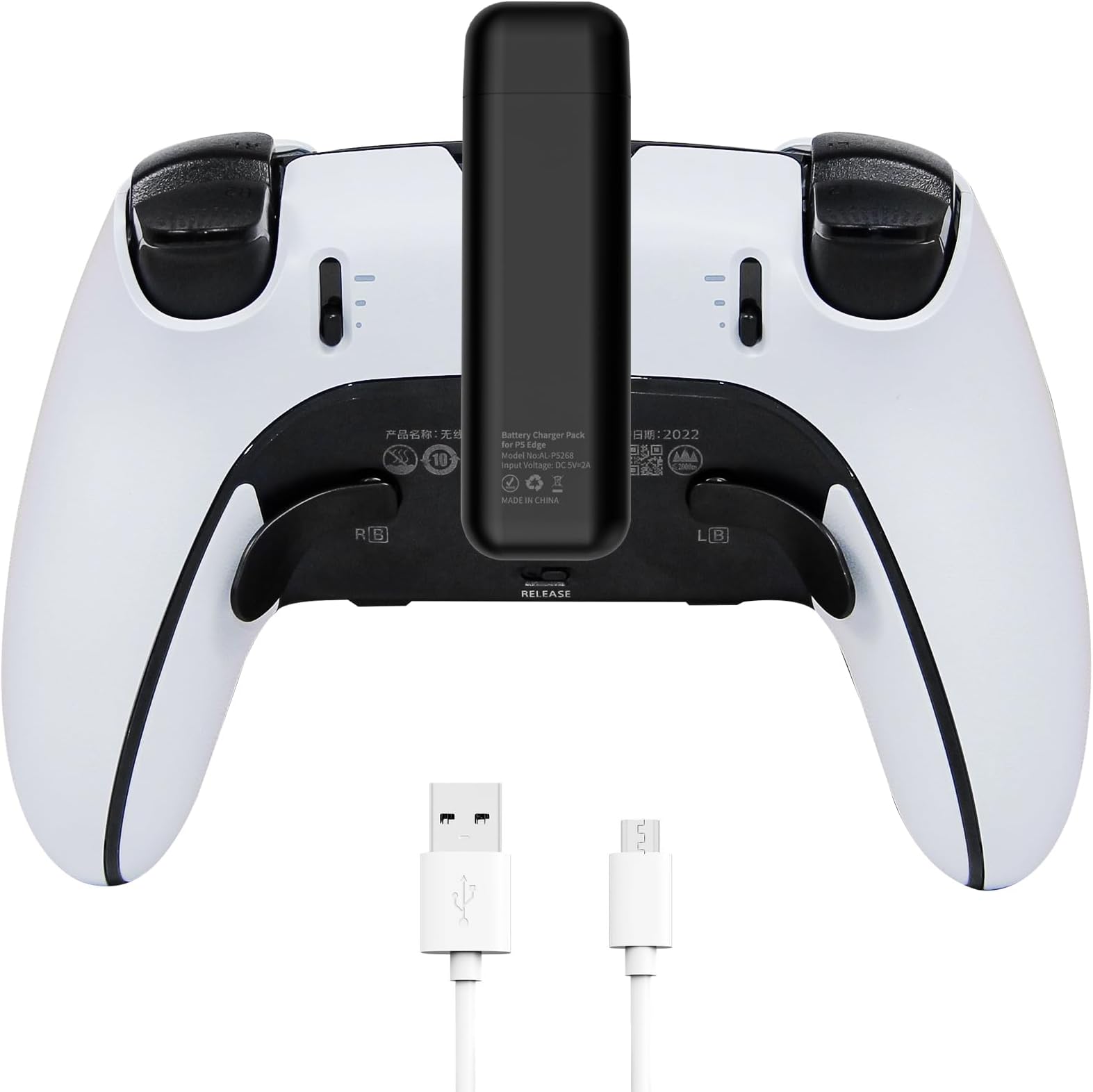 Amazear Battery Pack Compatible with PS5 DualSense Edge Controller ...