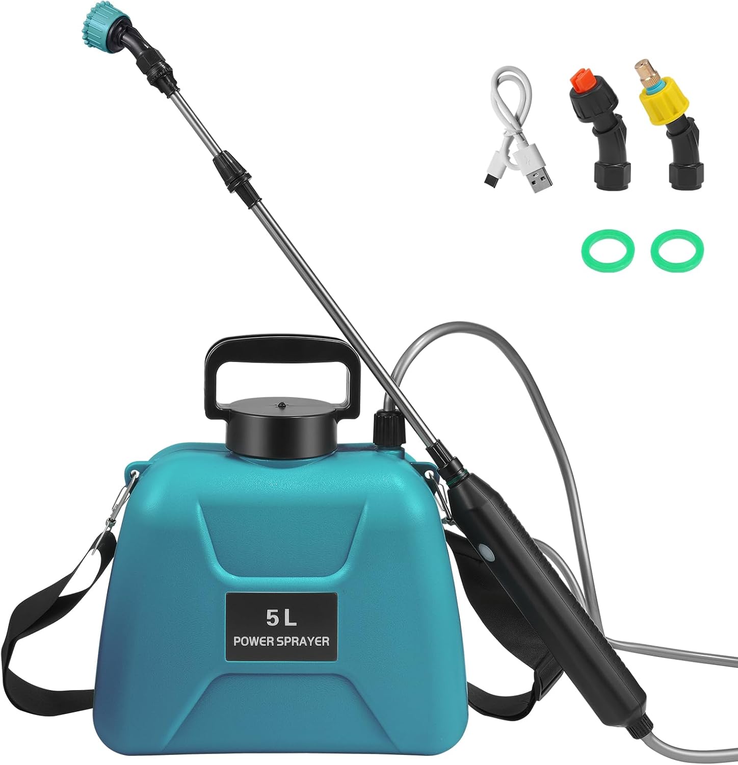 Yukung 5L Electric Plant Sprayer with 3 Replaceable Nozzle, Garden ...
