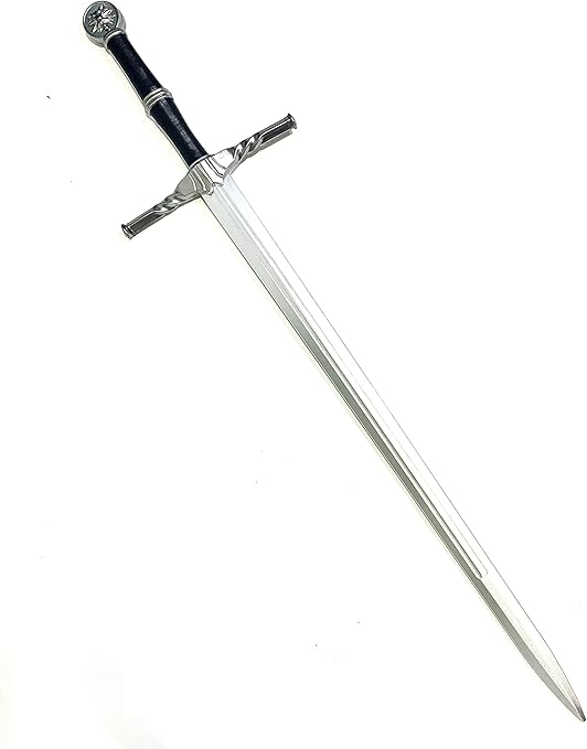 Amazon.com: Fantasy Foam Sword Silver Wolf Emblem Two Hand High Density ...