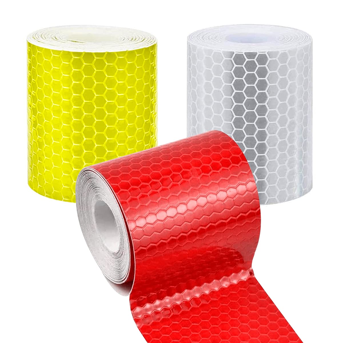 STHIRA® 3 Rolls Reflective Tape 50mm*3m Waterproof Reflective Warning ...