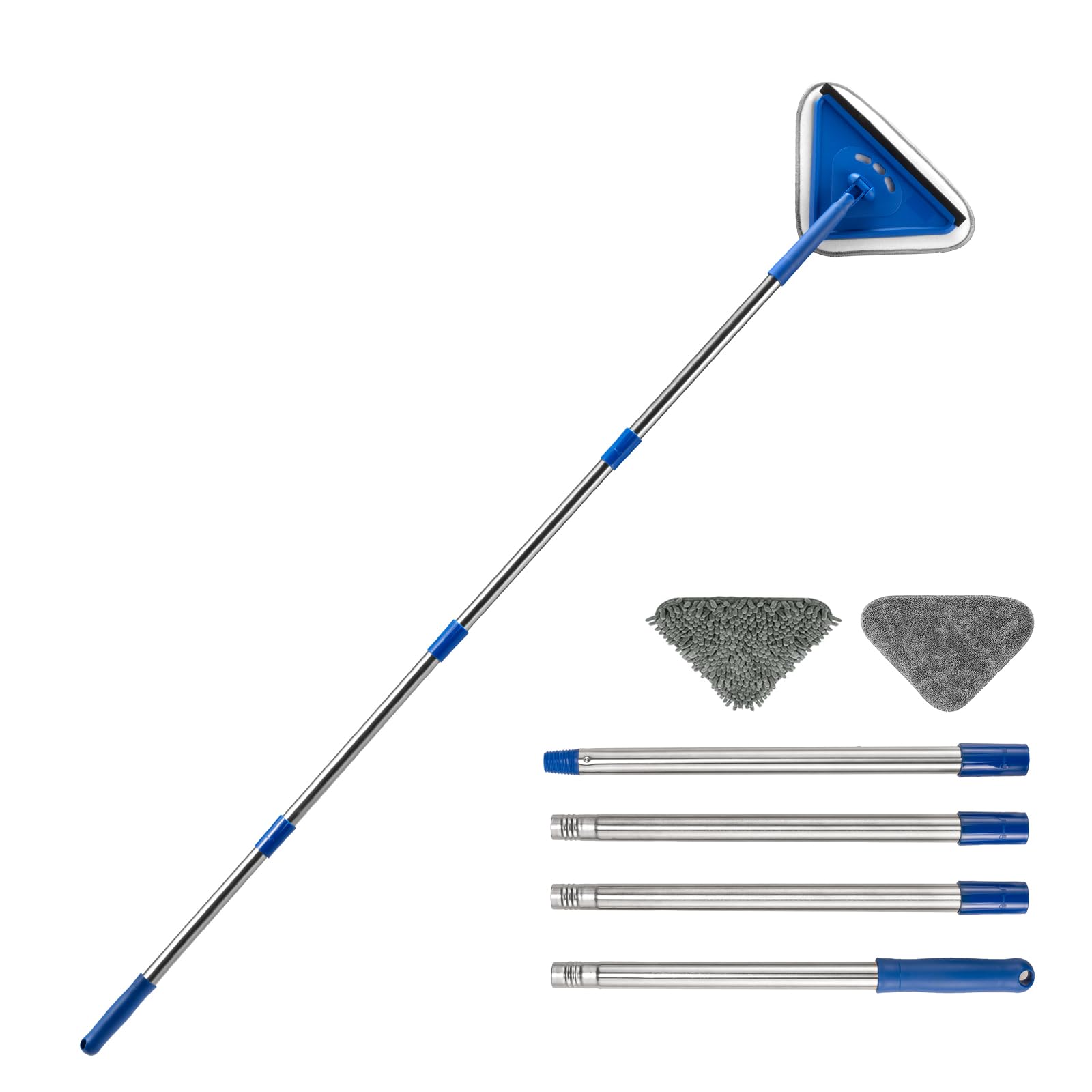 Amazon.com: Wall Cleaner Mop with 63" Long Handle, 2 in 1 Window ...