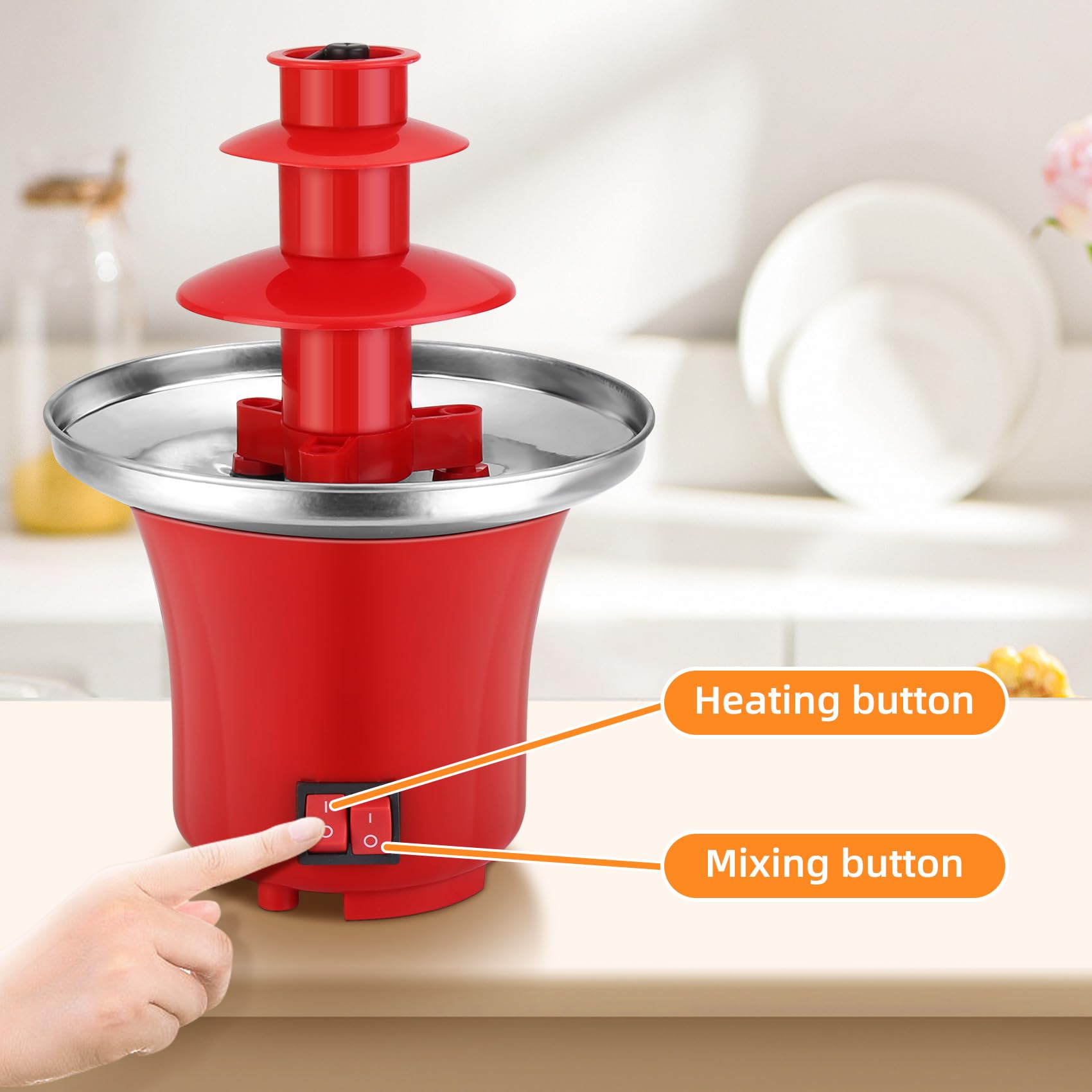 Snapklik.com : Mini 3 Tier Chocolate Fountain, Electric Chocolate ...