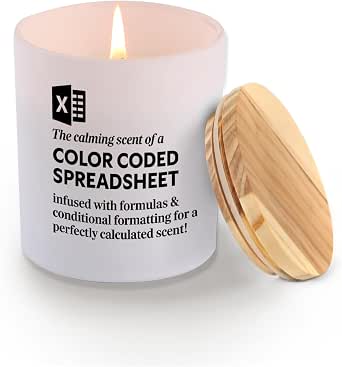 Amazon.com: The Calming Scent of A Color-Coded Spreadsheet Candle ...