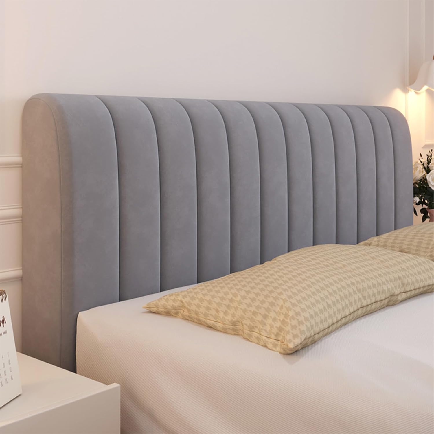 Amazon.com: Velvet Headboard Cover for Queen King Size, Bed Headboard ...