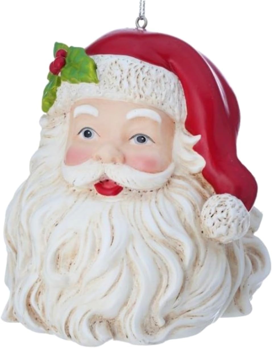 Amazon.com: The Bridge Collection 4" Vintage Santa Head Christmas Tree ...