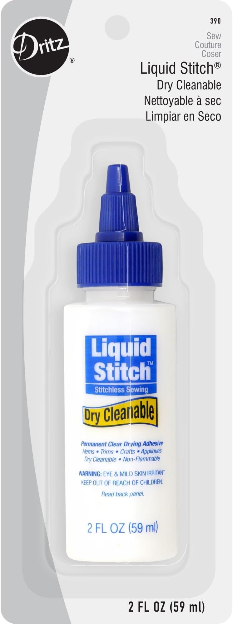 Amazon.com: Dritz Liquid Stitch Dry Cleanable Fabric Adhesive, 2-Fluid ...