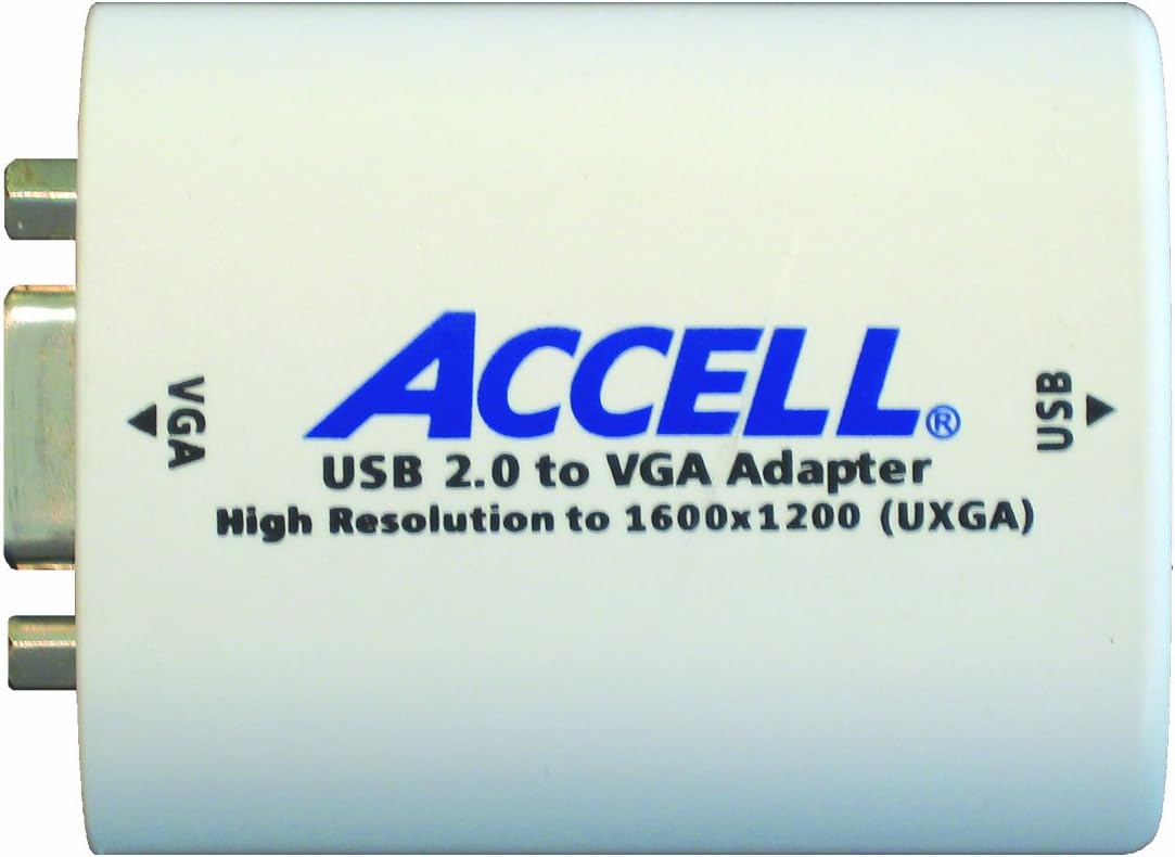 Amazon | Accell UltraVideo USB 2.0 to VGA 外付けマルチモニター ビデオ アダプター （USBから ...