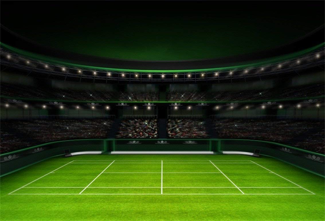 Buy MMPTn 6x4ft Background for Green Grass Tennis Stadium with Evening ...