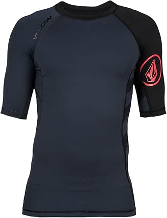 Volcom Men's Change Up Short Sleeve Rash Guard, Charred, Large | Amazon.com