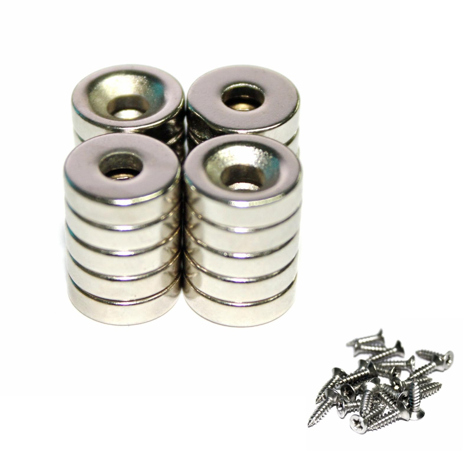 JUNAN mutual attraction Magnets Neodymium Disc Countersunk Hole Magnet ...