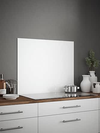 Ice White Glass Kitchen Splashback 900mm x 750mm : Amazon.co.uk: Large ...