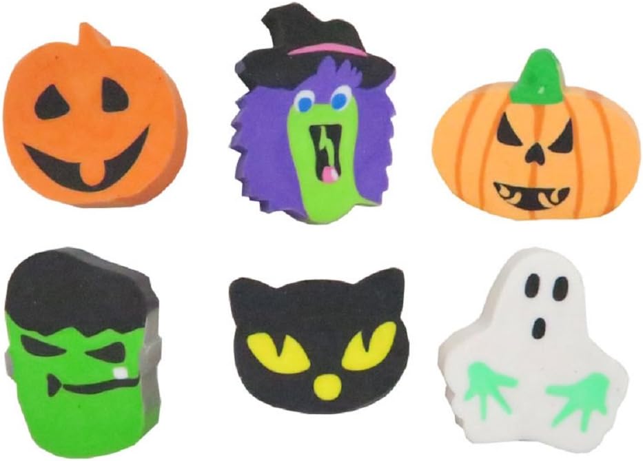 Amazon.co.jp: Halloween Erasers Set of 12 : Office Products