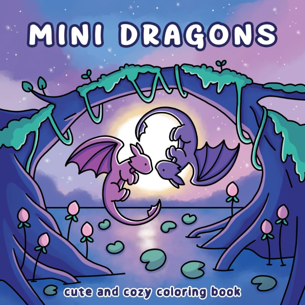 Amazon.com: Mini Dragons: Cute and Cozy Coloring Book: 9798292448983 ...