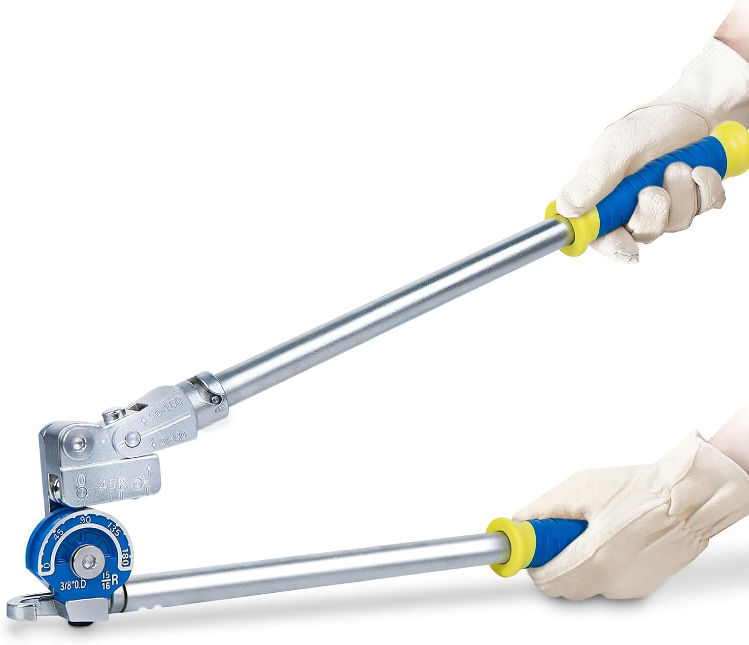 Pipe Bender 3/8" Tube Benders Heavy Duty Tubing Bender Tube Benders Roller 180° HVAC Copper Tool ...