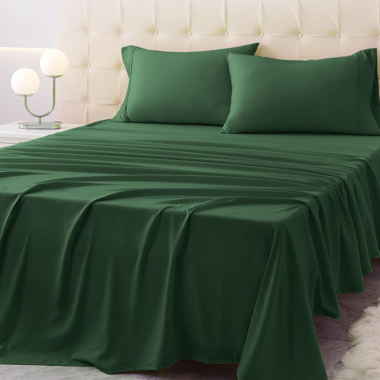 Amazon.com: Homilay Full Size Bed Sheet Set - 4 Piece Soft Microfiber ...