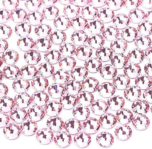 Amazon.com: 2400 Pieces Flat Back Rhinestones Colorful Round Glass Gems ...