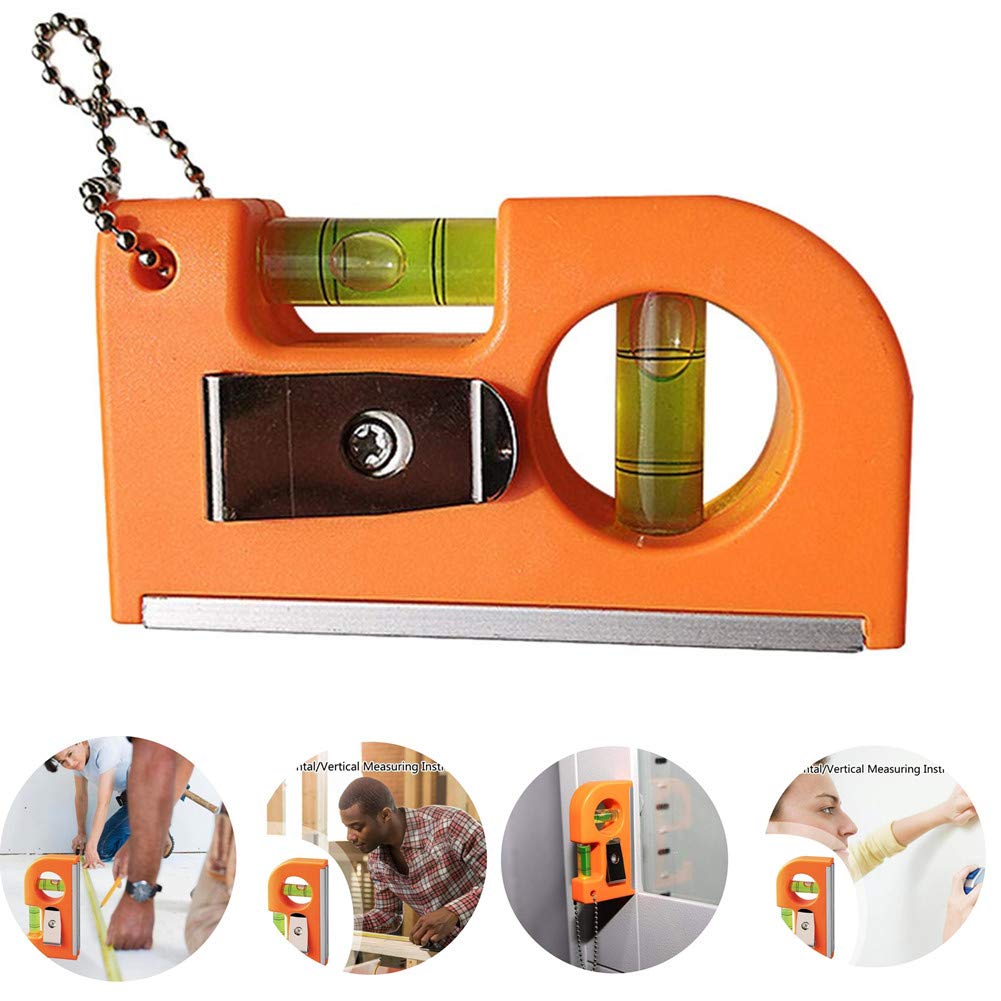 Buy Riceei 1Pc Magnetic Pocket Bubble Level Mini Key Chain Spirit Level ...