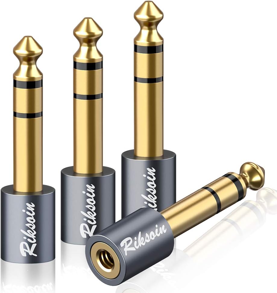 Amazon.com: Clef Audio Labs 2-Pack Gold Plated 6.35mm (1/4'') Male to 3 ...