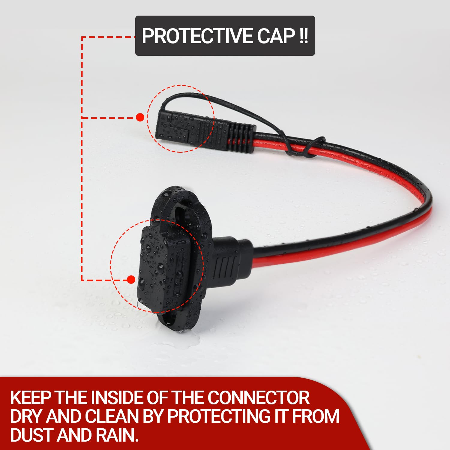 Snapklik.com : TMH 1 FT - 10 AWG SAE Connector Power Socket Sidewall ...