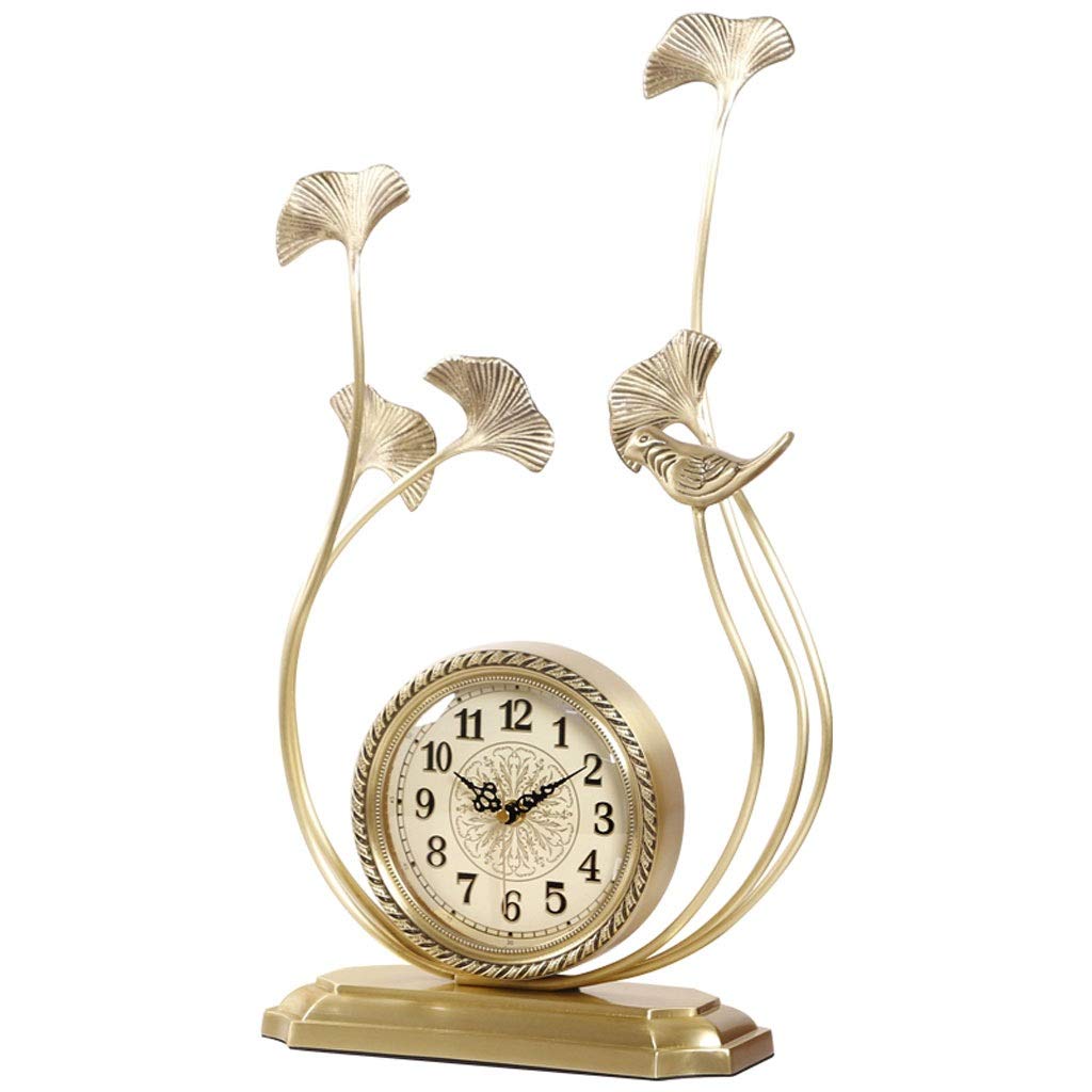 Amazon.com: BinOxy Desk Clock Pure Copper Table Clock Bedside Pendulum ...