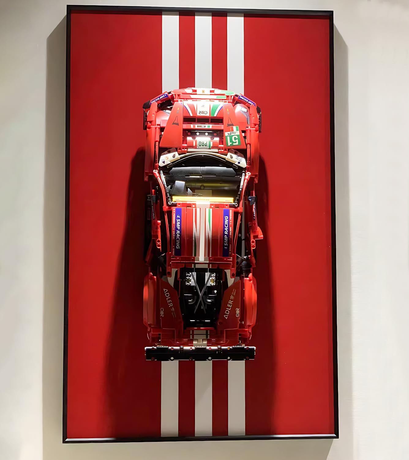 icuanuty for Lego Car Wall Mount for Lego Technic Ferrari 42125 488 GTE ...