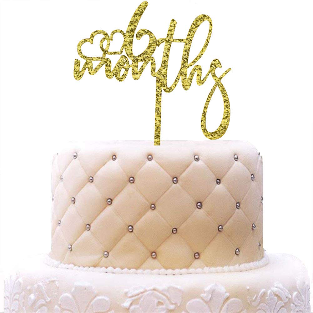 6 Months Acrylic Cake Topper Happy 1 2 Birthday Cake | Desertcart INDIA