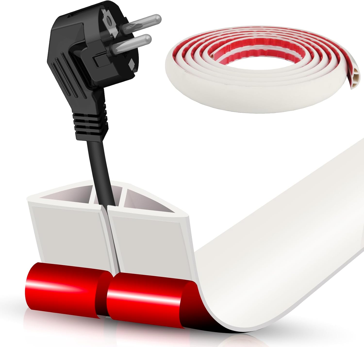 Amazon.com: Floor Cord Cover Cable Cavity Self Adhesive Cord Hider ...