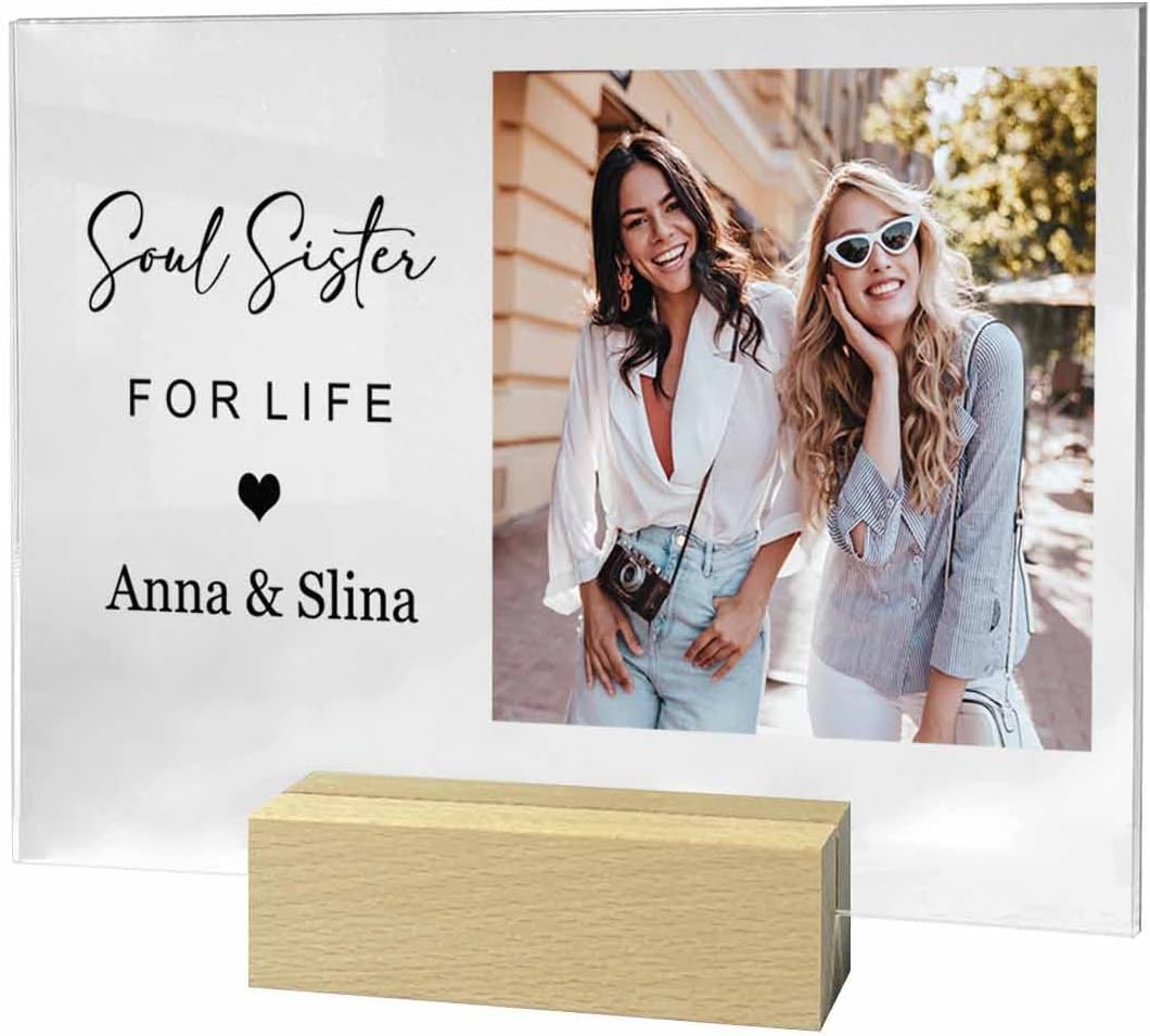 Amazon.com - Custom Acrylic Photo Plaque for Best Friend Birthday Gifts ...