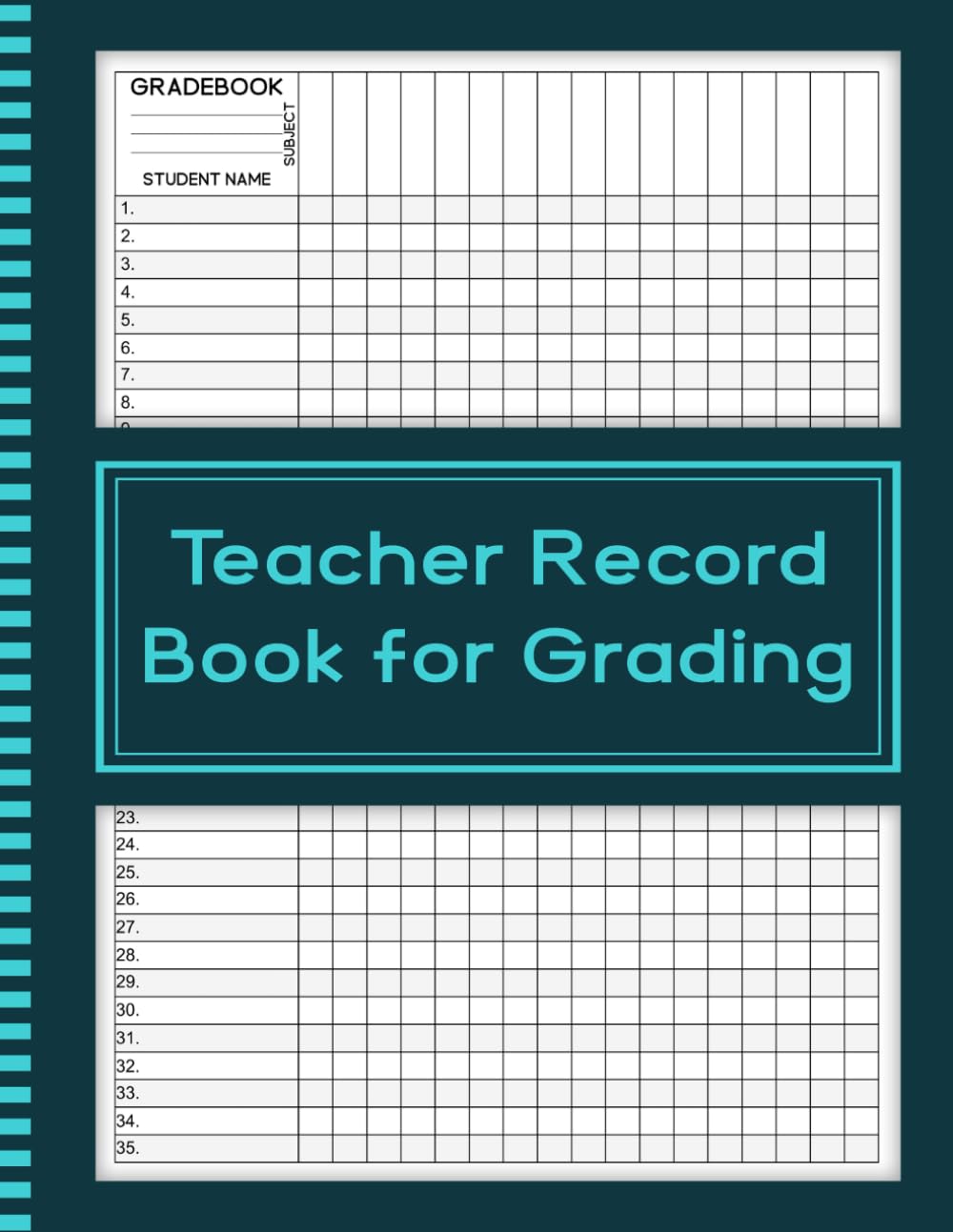 Teacher Record Book for Grading: Simple Gradebook for Teachers... 120 ...