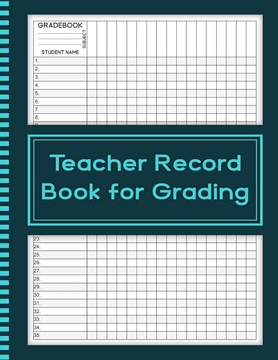 Teacher Record Book for Grading: Simple Gradebook for Teachers... 120 ...