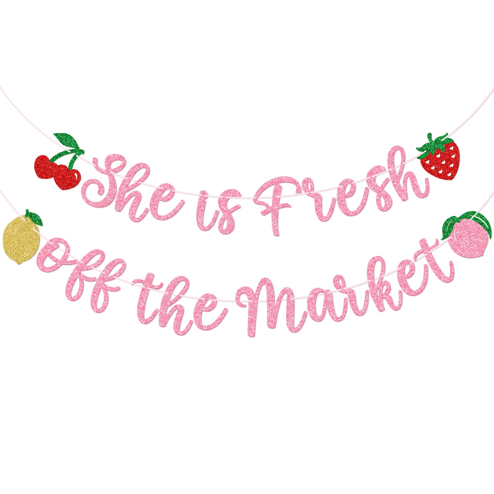 Amazon.com: She is Fresh off the Market Banner, Fruit Bridal Shower ...
