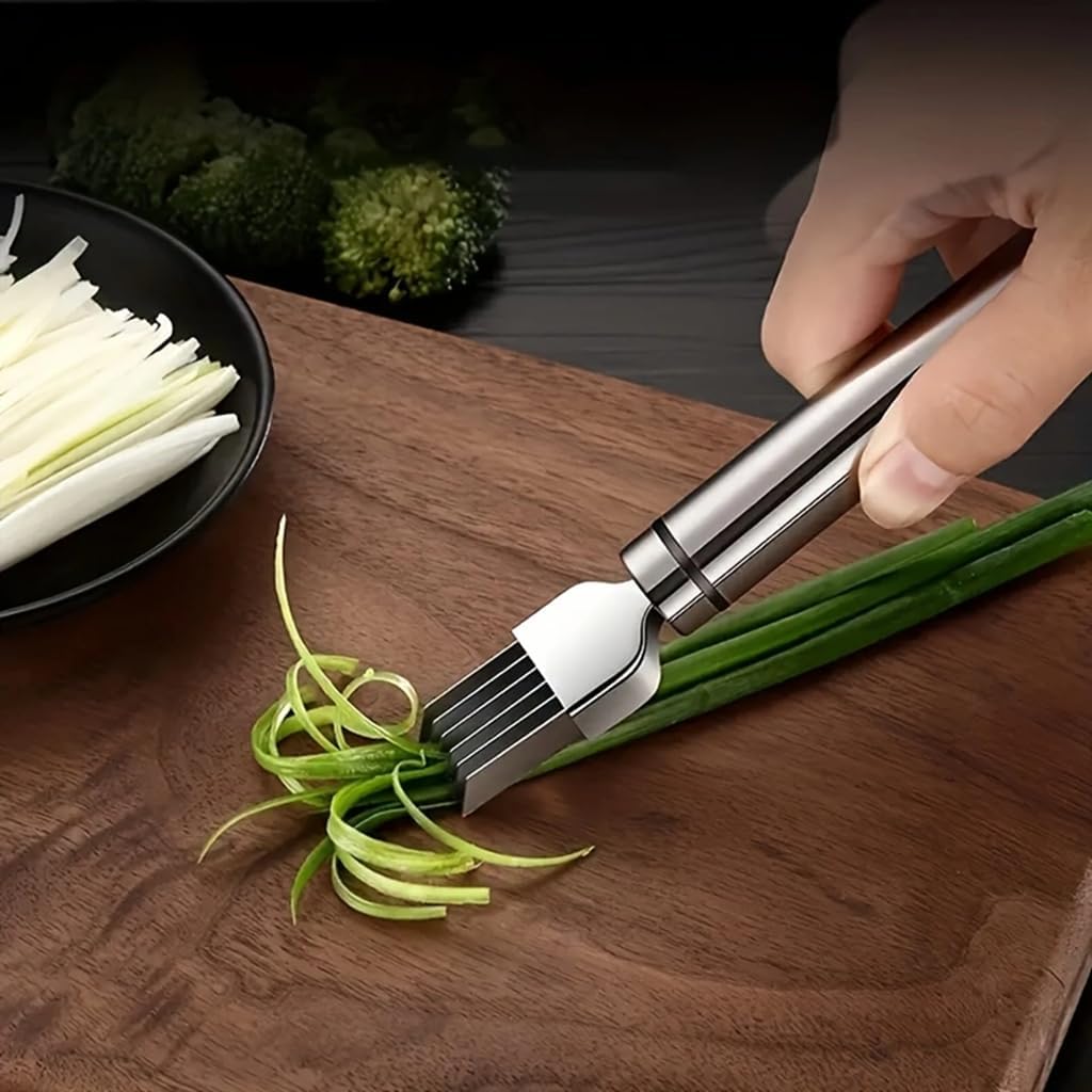 Amazon.com: Stainless Steel Green Onion Slicer, Multi-Blade Kitchen ...