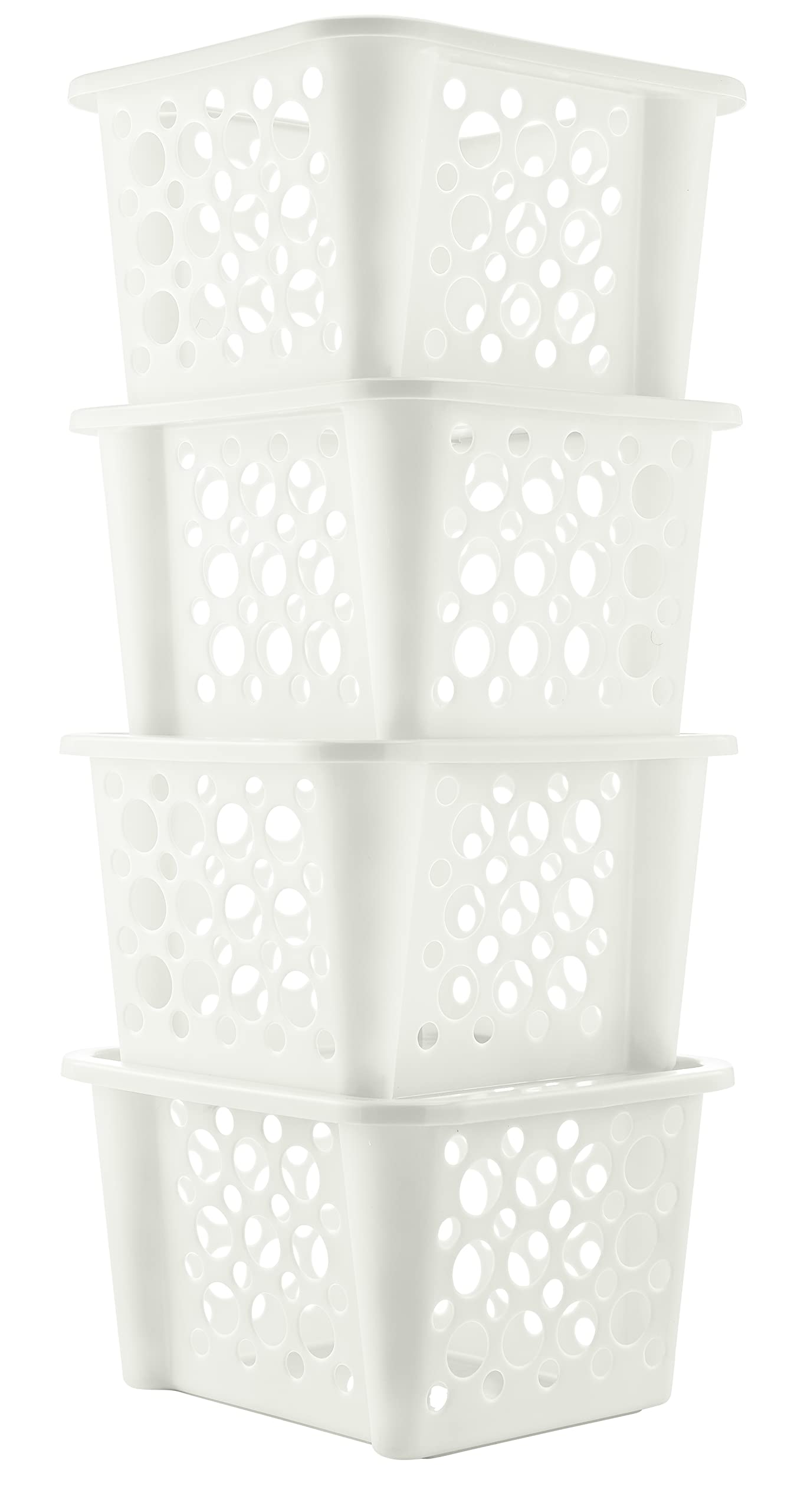 Amazon.com - Organize Your Home Small Stackable White Storage ...