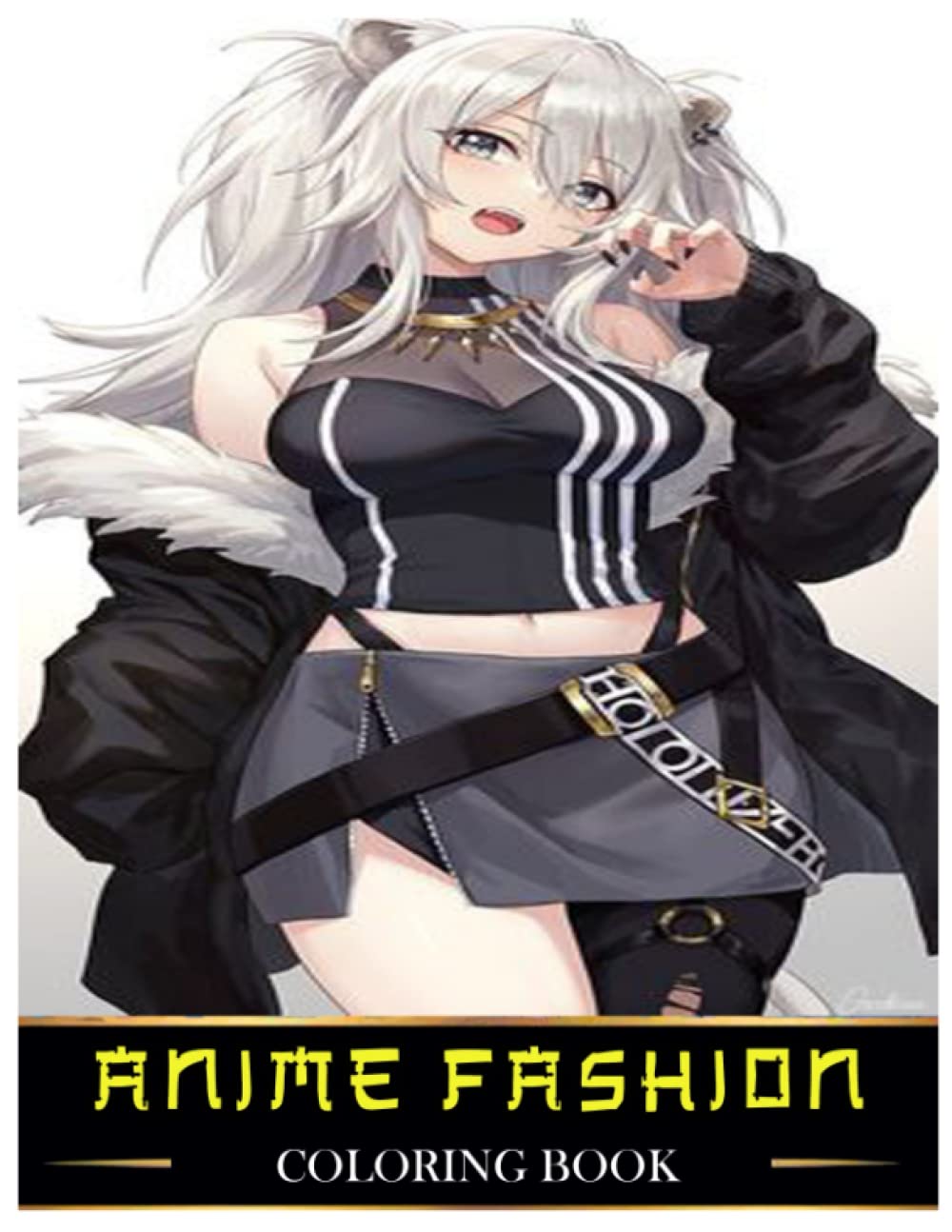 Buy Anime Fashion Coloring Book: Beautiful Japanese anime coloring ...