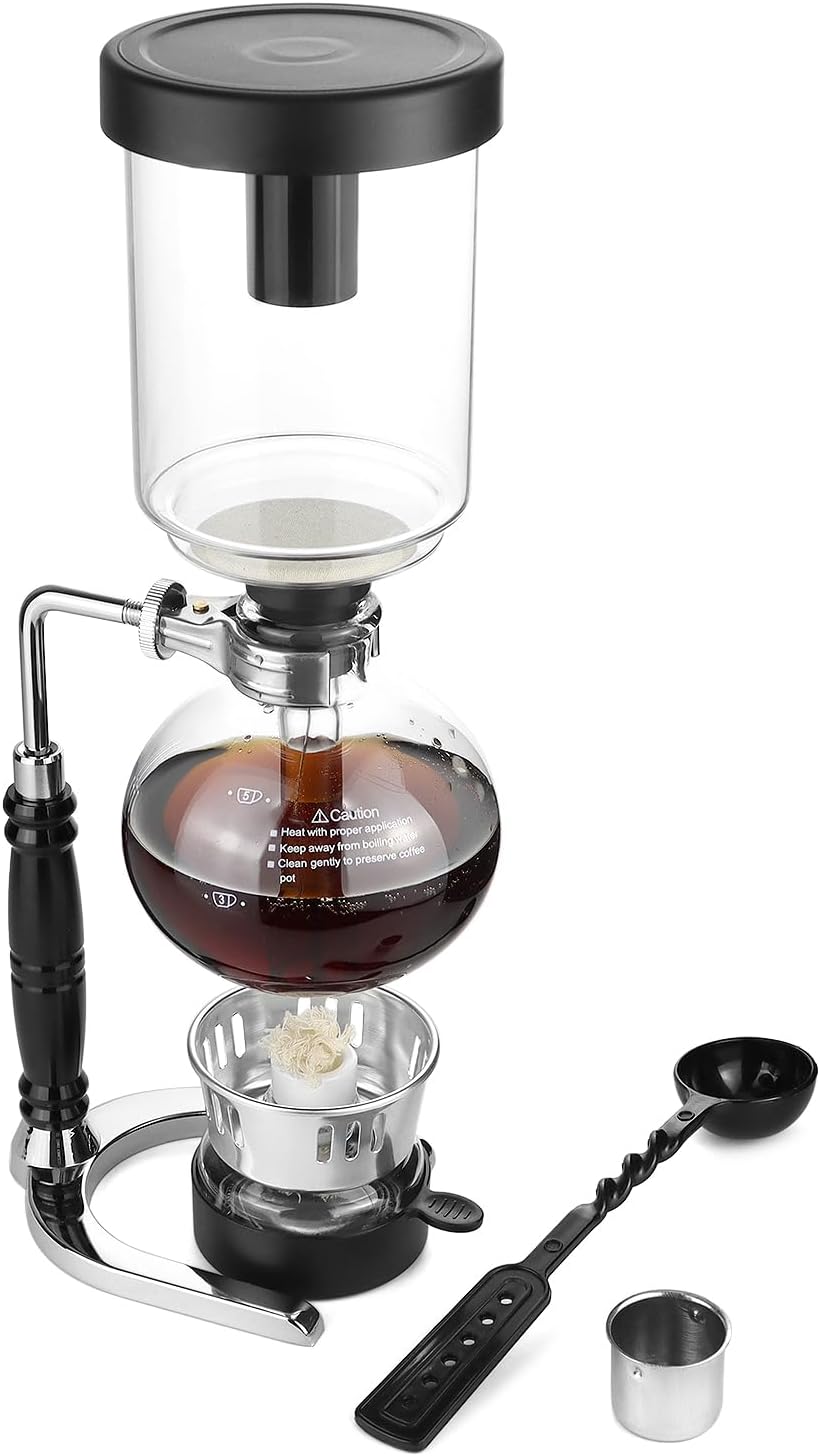 Amazon.com: QWORK 5-Cup (600ml) Siphon Coffee Maker - Borosilicate ...