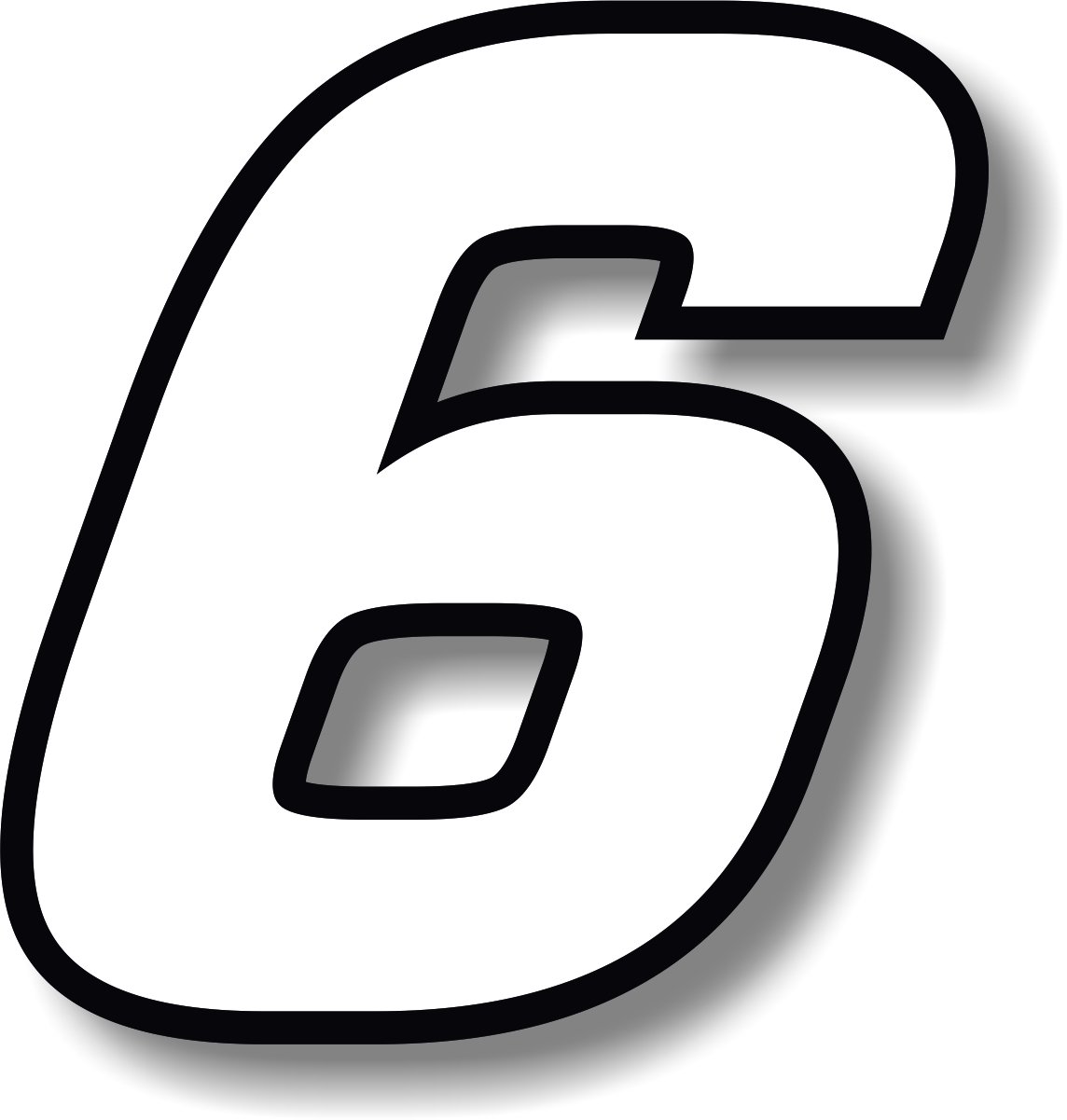 Buy Graphic Effects Vinyl sticker/decal White (Black outline), square ...