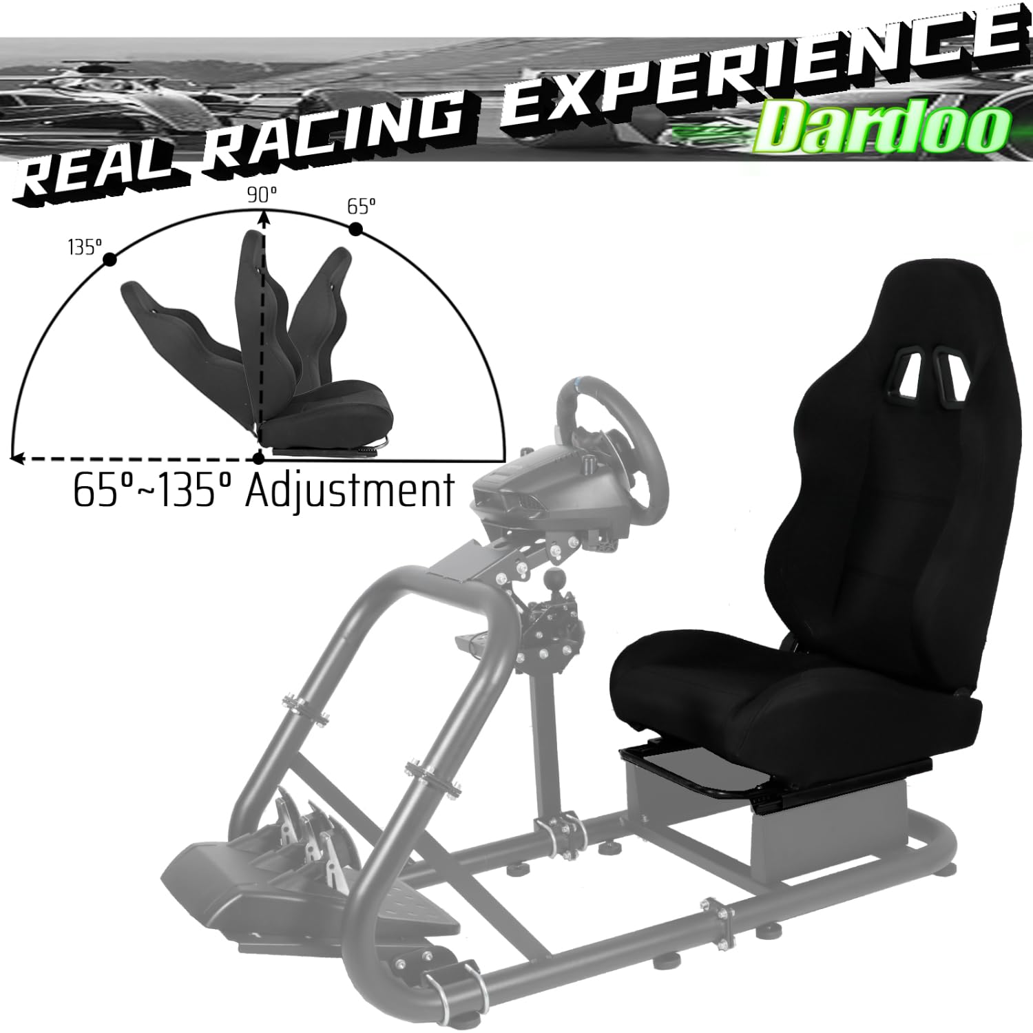 Snapklik.com : Dardoo Racing Gaming Simulator Cockpit Frame Seat