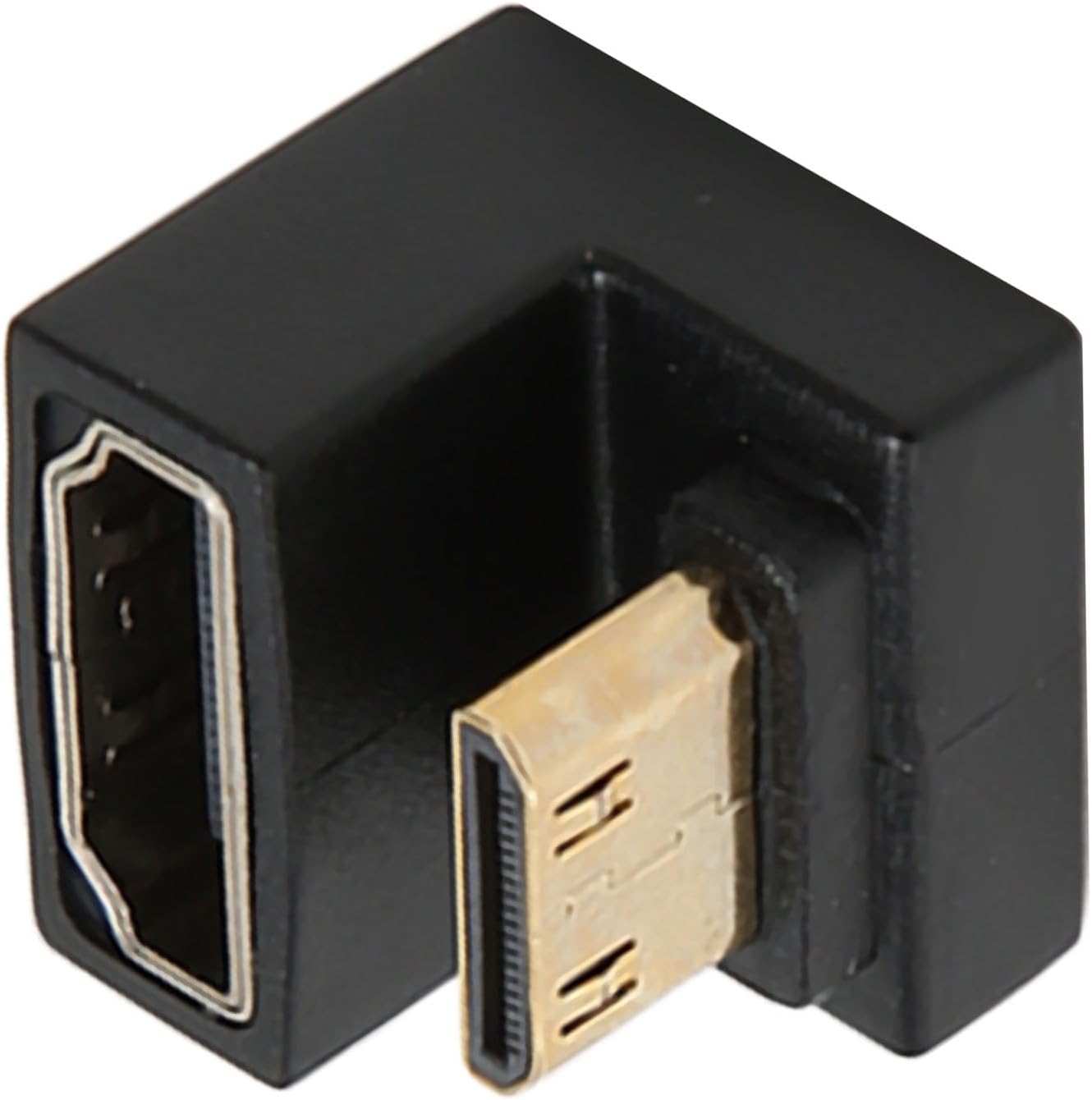 Poyiccot Adaptador Mini HDMI a HDMI en forma de U de 180 grados macho a ...