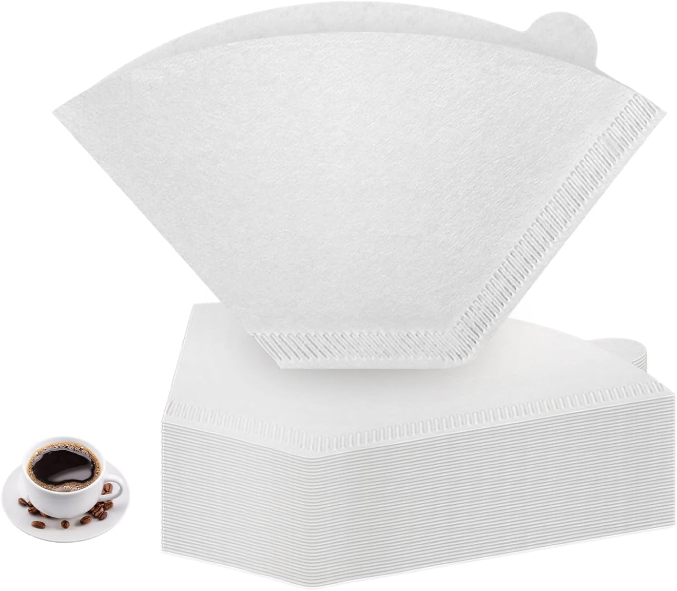 Amazon.com: Coffee Filters #2 Cone Paper, 200 Count White Disposable ...