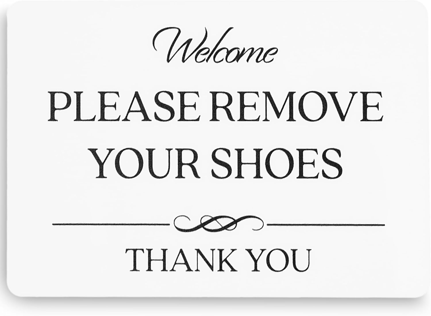 Please Remove Your Shoes Sign (White Acrylic 5 x 3.5 in) - No Shoes ...