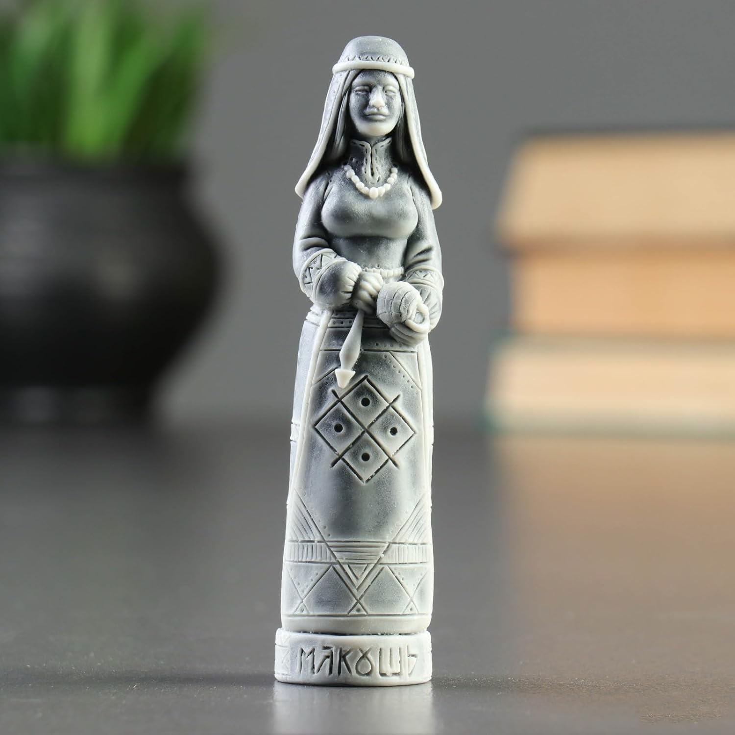 Amazon.com: AEVVV Marble Makosh Deity Figurine - 4.7" Goddess of Fate ...