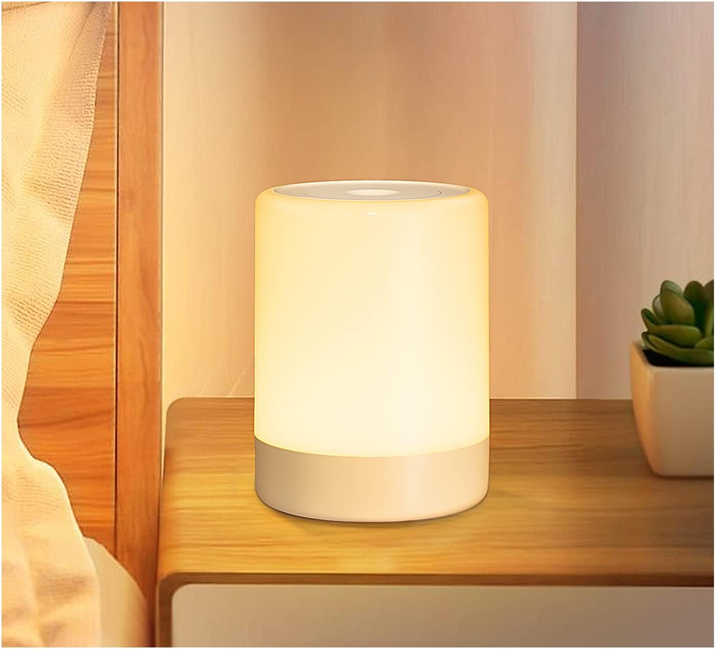 SOLIDEE Night Light, Touch Bedside Lamps Rechargeable LED Table Lamp ...