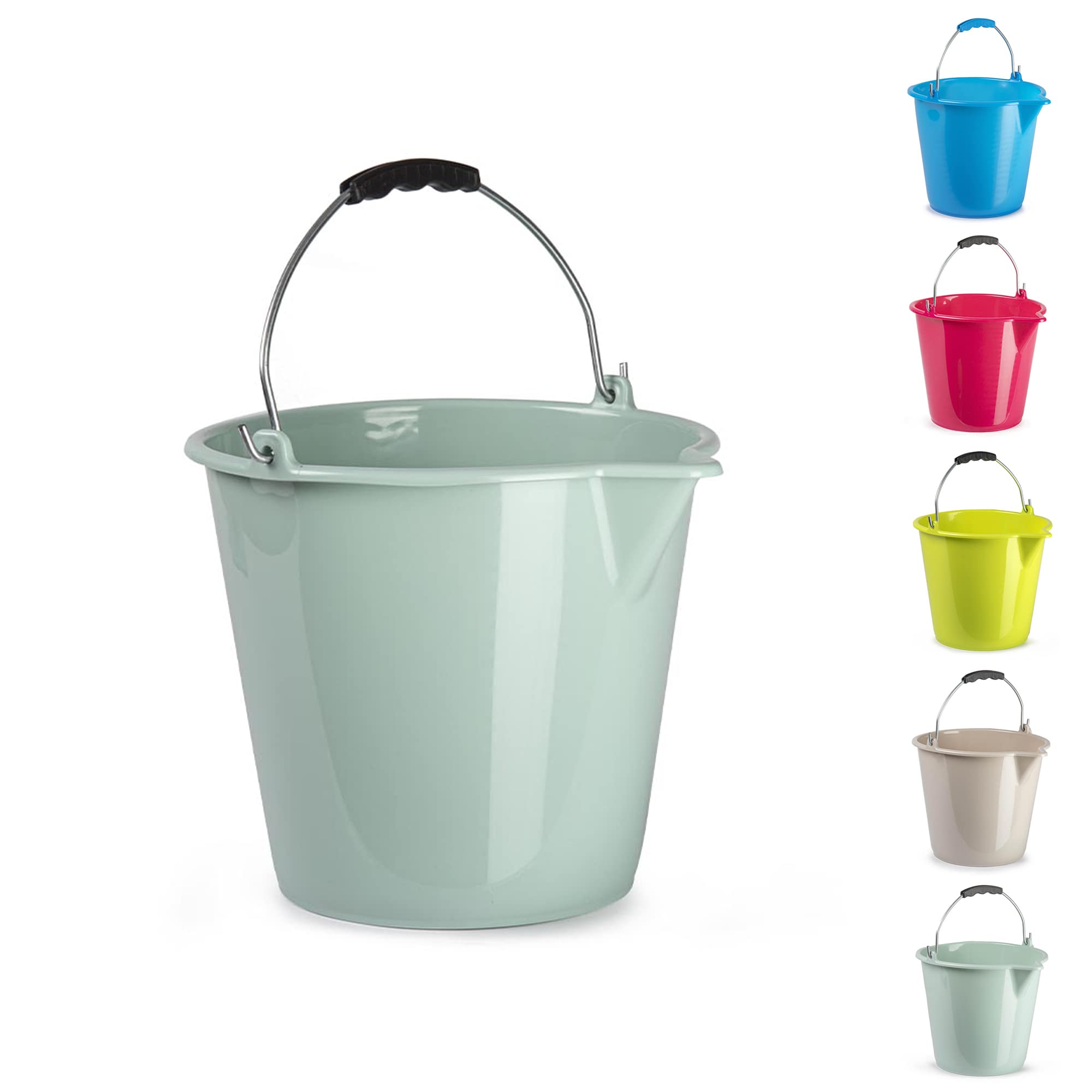 9L High Grade Multipurpose Plastic Storage Bucket with Handle, Water ...