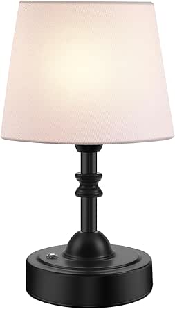 Portable Cordless Table Lamp, 5000mAh Rechargeable Battery Operated ...