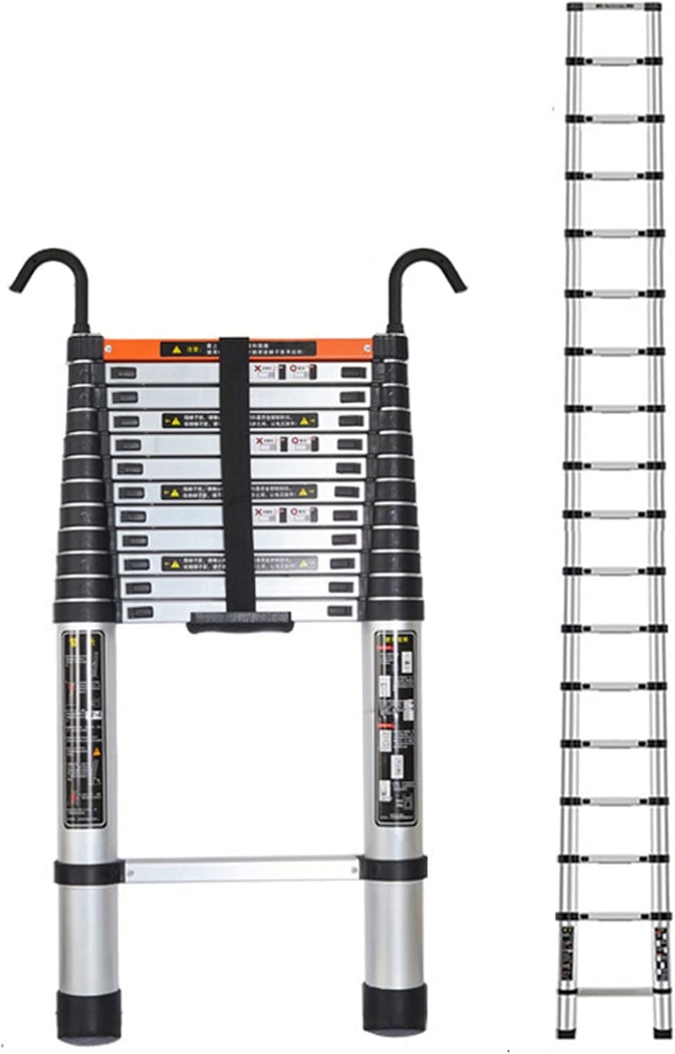 20ft / 18.4ft / 17ft / 16.4ft Aluminum Telescoping Ladder, Heavy Duty ...