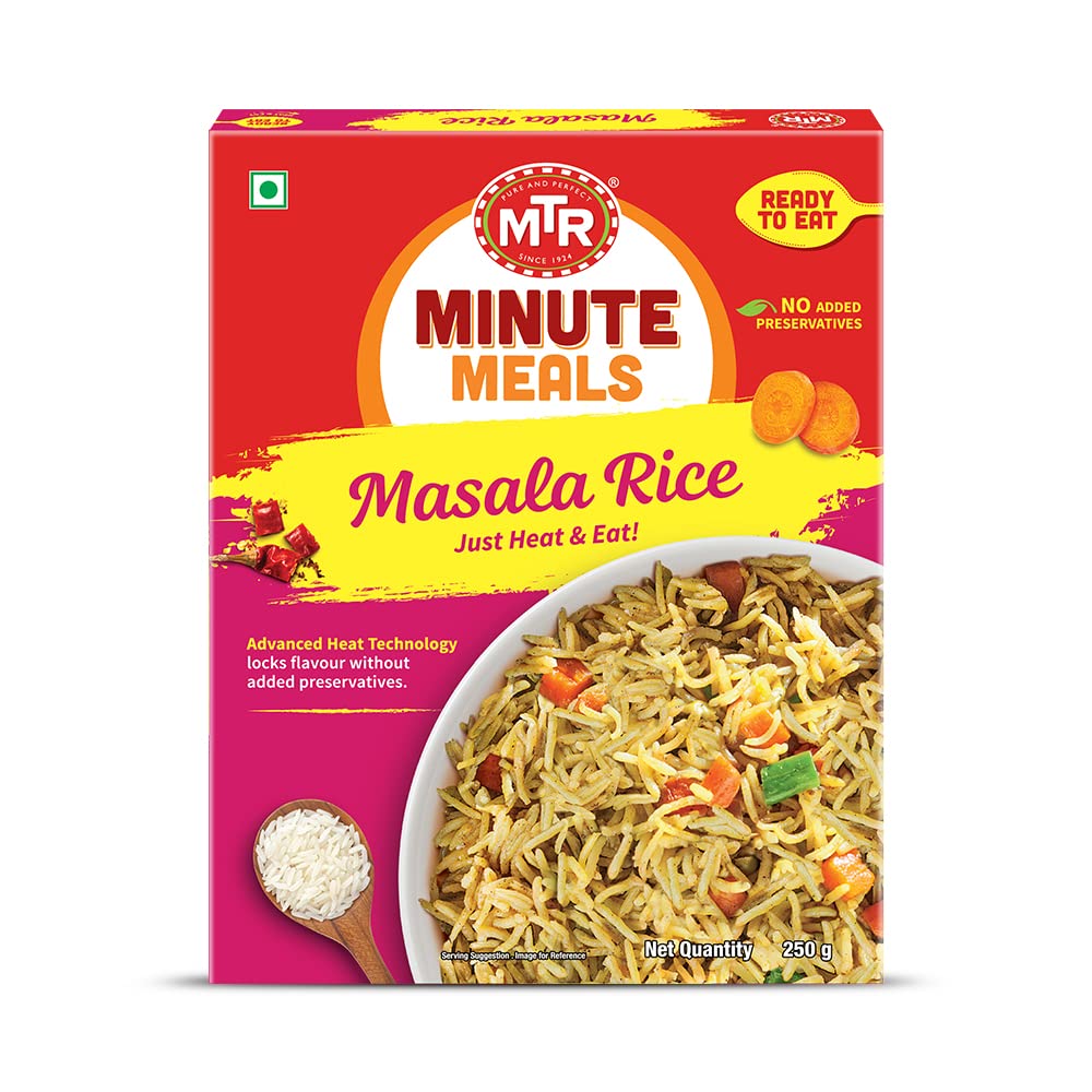 MTR Minute Meals Masala Rice 250g | Ready-to-Eat Meals | Instant, Heat ...