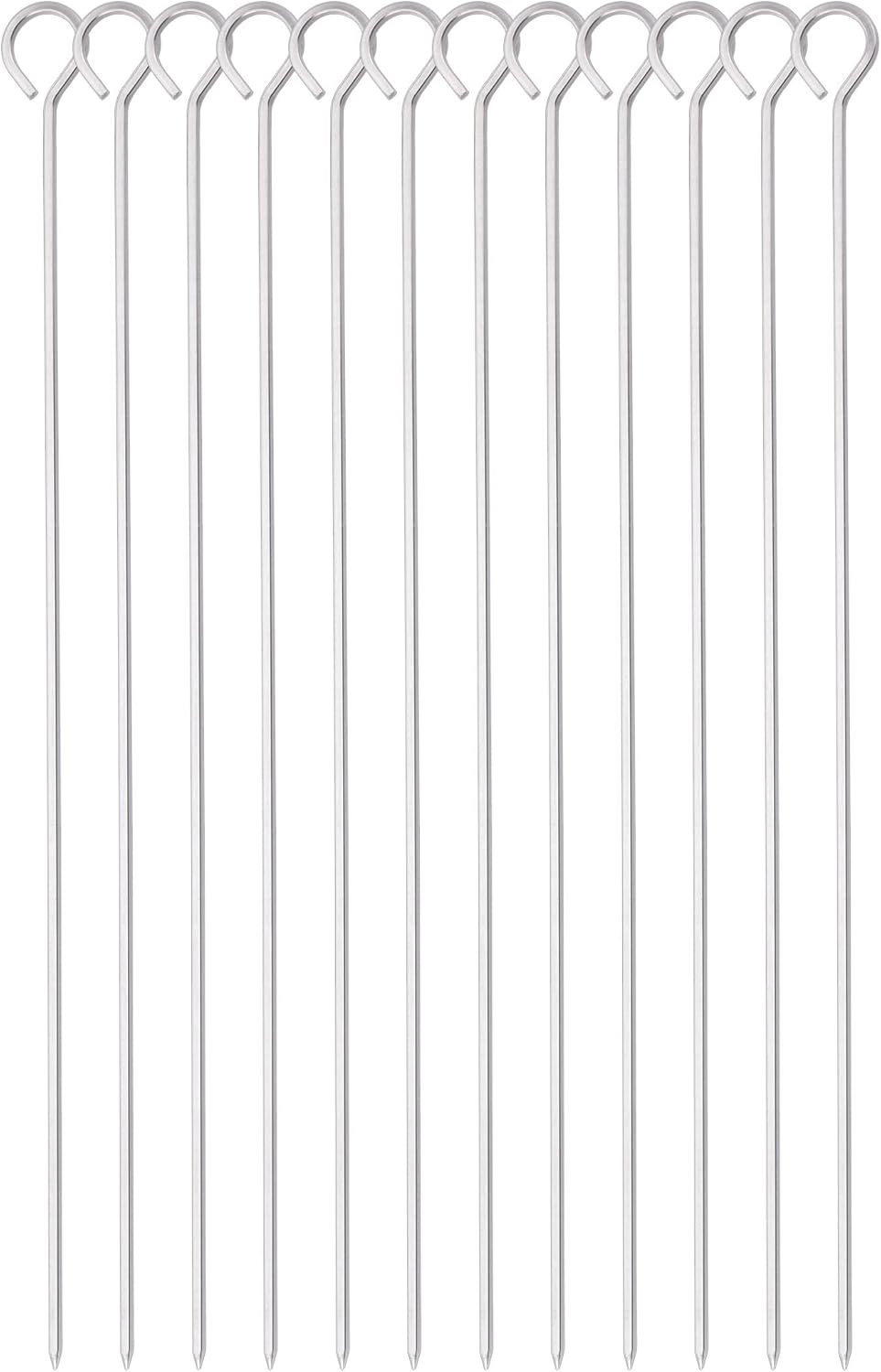 Amazon.com : HONSHEN 14 Inch Long Square kebab skewers,BBQ Stainless ...