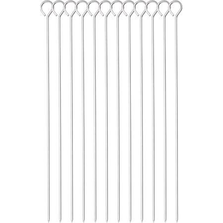Amazon.com : HONSHEN 14 Inch Square kebab skewers,BBQ Stainless Steel ...
