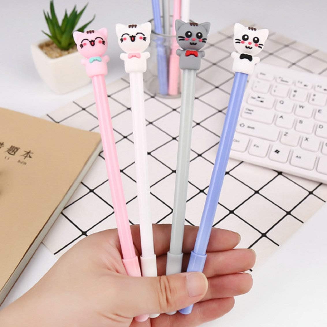 Amazon.com: Lopenle 12PCS Kawaii Fox Pens Novelty Animal Gel Pen Foxes ...