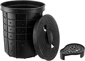 Venussar Perforated Sump Basin with Lid, Include Sump Pump Stand, Sump ...